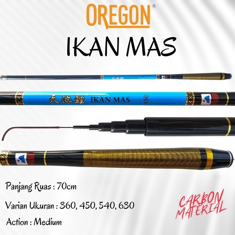 Jual joran tegek oregon ikan mas tegek oregon biru muda joran waduk ...