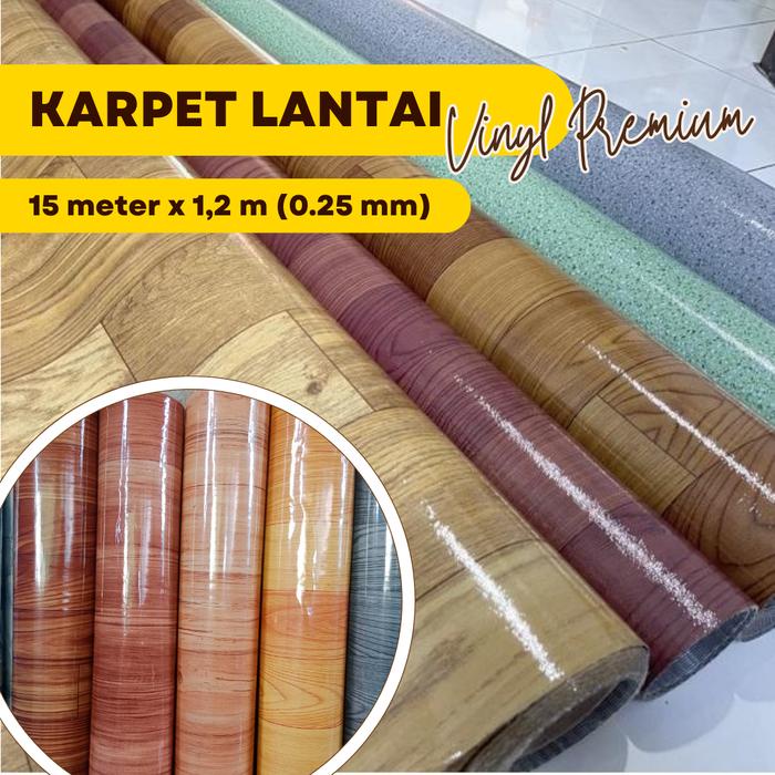 Jual Karpet Lantai Plastik 1 Roll Mirip Keramik Motif Kayu Tebal Untuk Alas Meja Dan Lantai ...