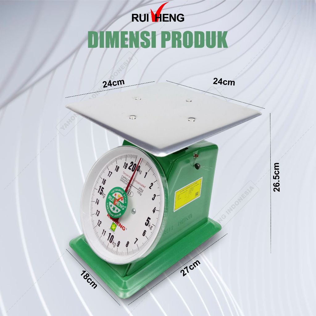 Jual Timbangan Jarum Ruiheng 20G 100G / Timbangan Meja Paar Buah Ayur ...