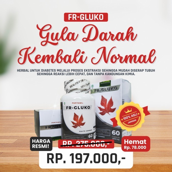 Jual FR Gluko Herbal Obat Pankreas Diabetes Penurun Gula Darah ...