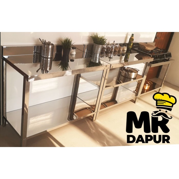 Jual Meja Kompor Dapur Stainless Steel Mr Dapur Mk Serbaguna Original | Shopee Indonesia