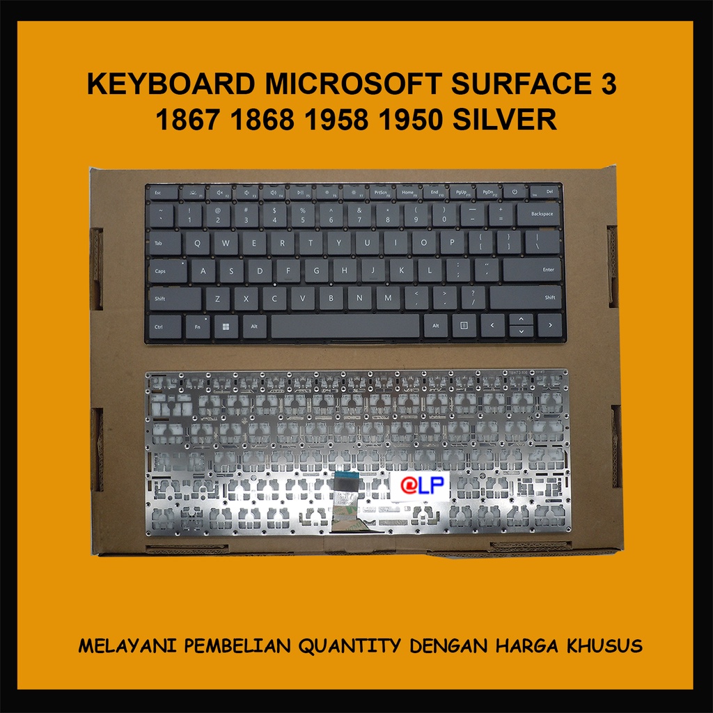 Jual Keyboard Microsoft Surface 3 1867 1868 1958 1950 Silver | Shopee ...