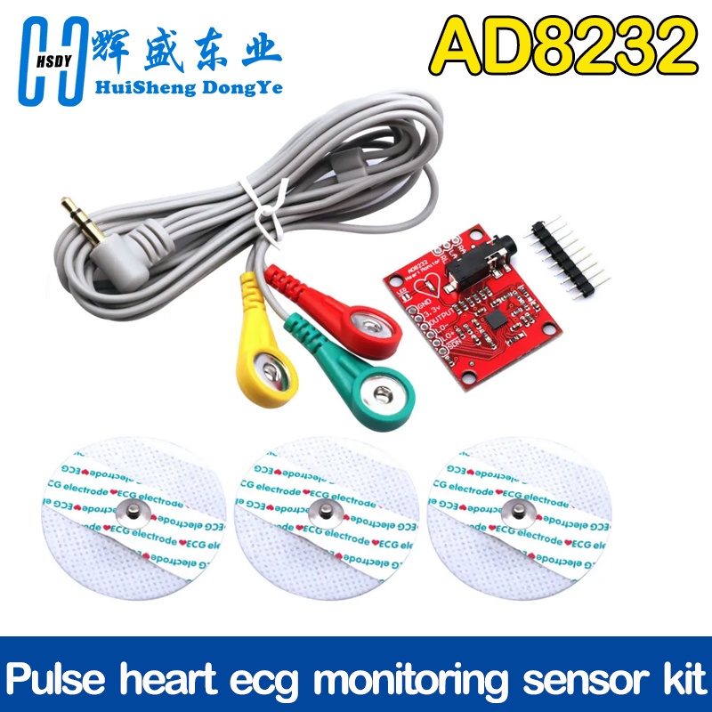 Jual BARU Muscle signal sensor ECG Sensor Ecg module AD8232 ecg measurement pulse heart ecg ...
