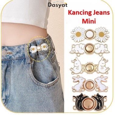 Jual Trend" Dos Kancing Jeans Simple Karakter Kait Pengecil Lingkar ...