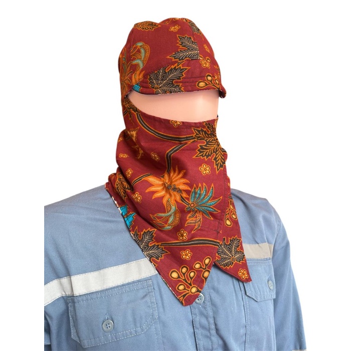 Jual JaminMutuNya- Topi Safety Kain Batik - Kerpus Proyek - Topi Jepang ...