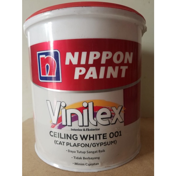 Jual VINILEX CEILING WHITE GALON 5 KG CAT PLAFON & GYPSUM NIPPON PAINT | Shopee Indonesia