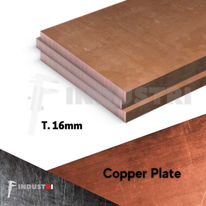 Jual Plat Tembaga 16mm Copper Plate busbar harga per 1 cm2 | Shopee ...