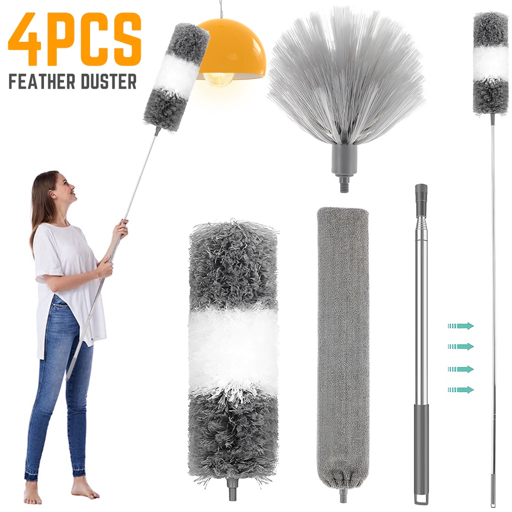 Jual Microfiber Duster Feather Duster Bendable Scratch Free Telescopic ...