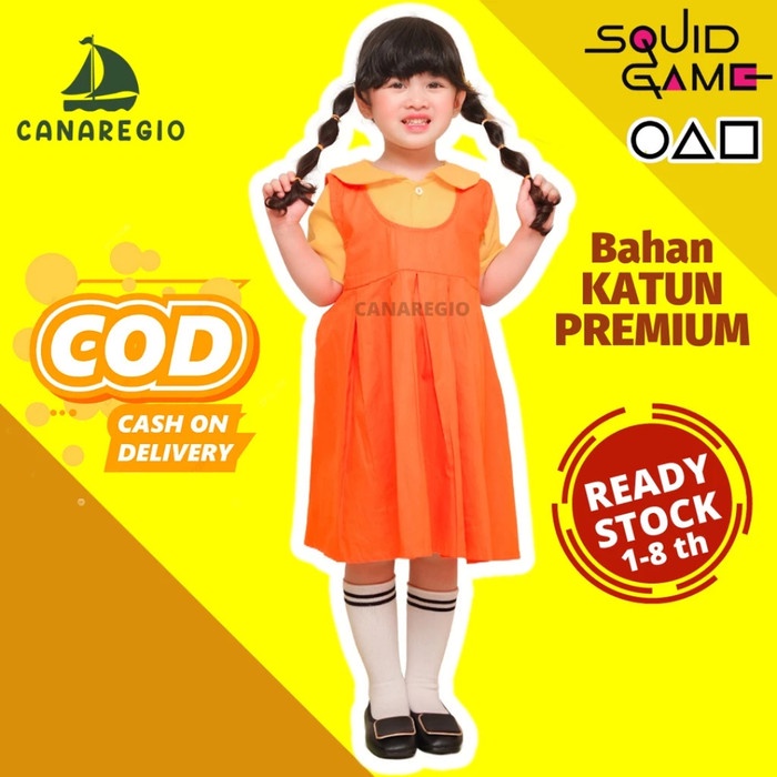 Jual Kostum Boneka Squid Game / Baju Viral / Kostum Photoshoot Anak ...