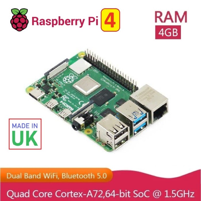 Jual TERMURAH! RASPBERRY PI 4 - 4GB RAM RPI4 PI4 GRATIS ONGKIR | Shopee Indonesia