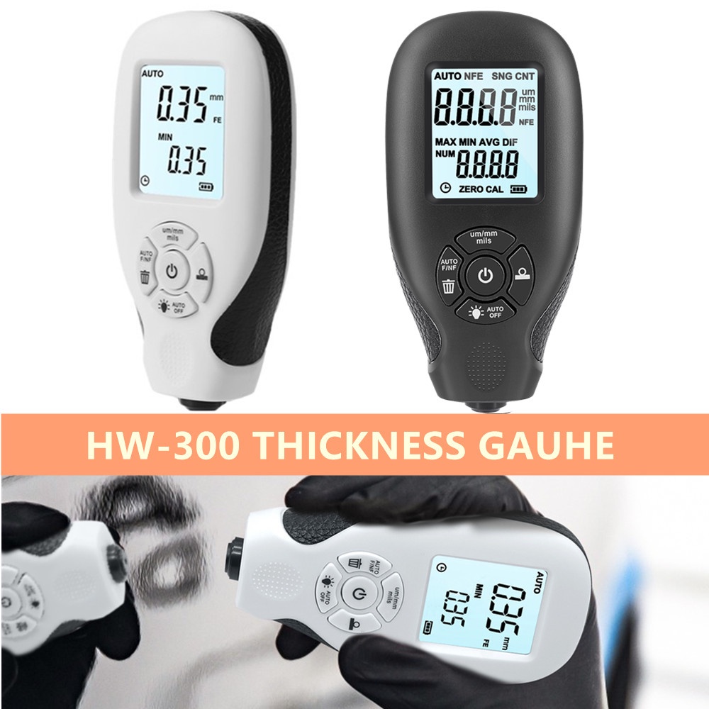 Jual HW-300 Coation Thickness Gauge 0-2000UM Car Paint Film Thickness ...