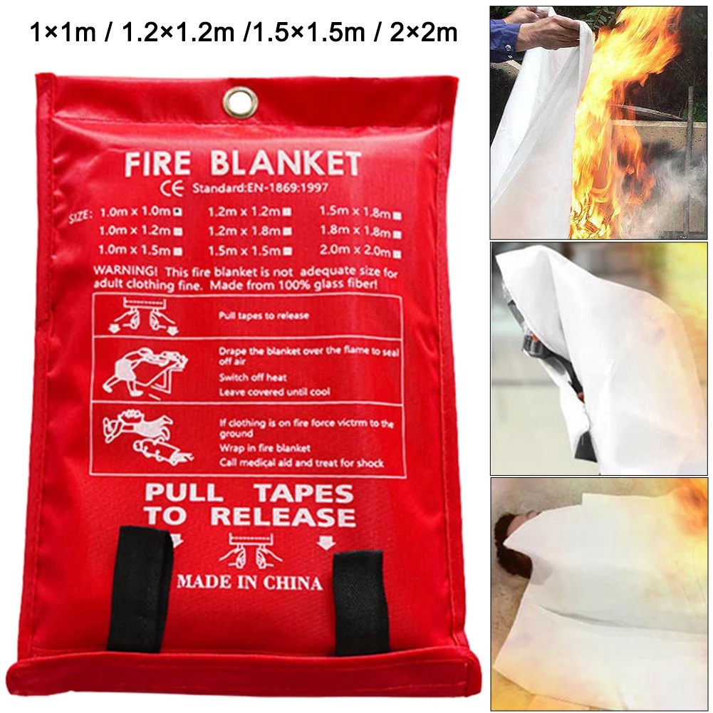 Jual Fire Blanket Emergency Fire Blanket Flame Retardant Tent Shelter ...