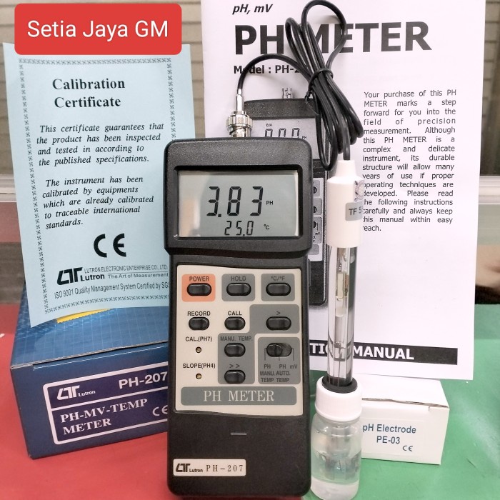 Jual Lutron Ph-207 Ph Meter Termasuk Ph Probe Pe-03 | Shopee Indonesia
