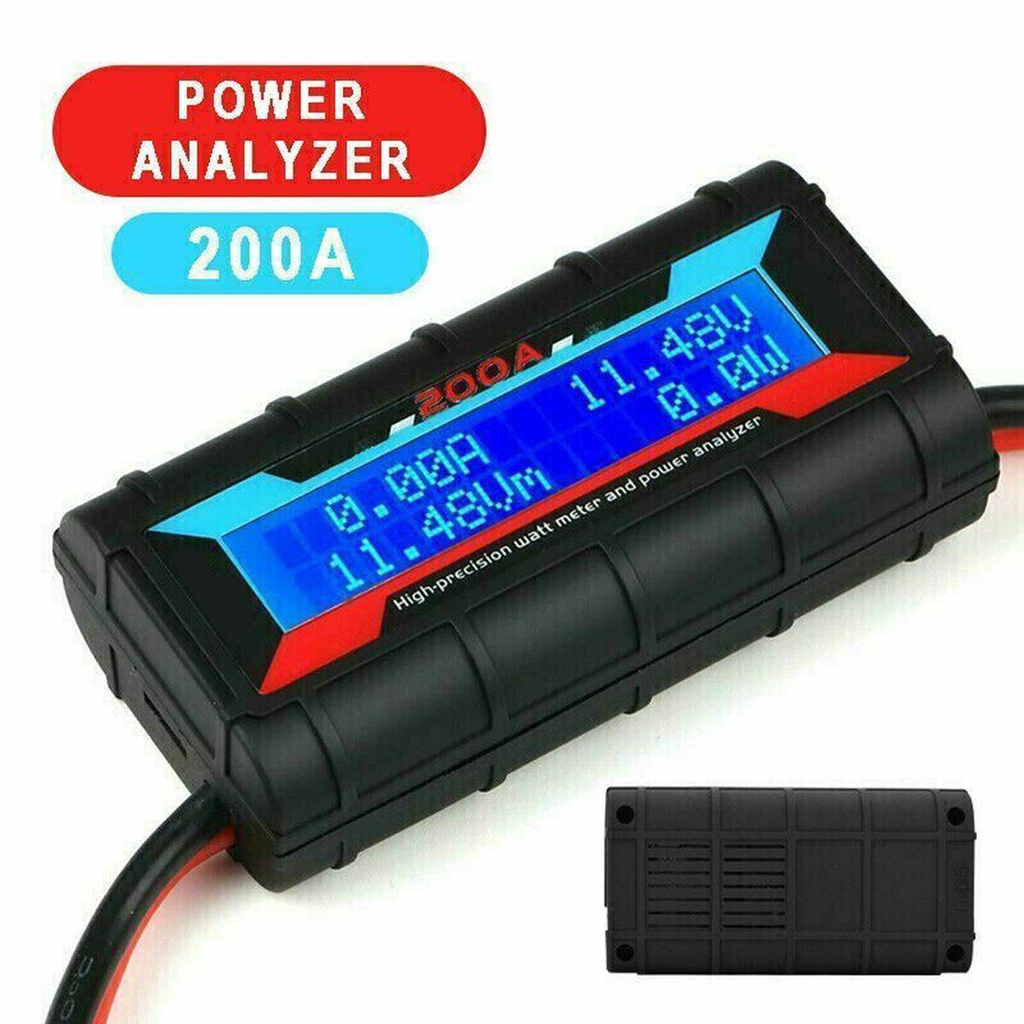 Jual Black 200A LCD Digital High-precision Amp Watt Meter RC Battery ...