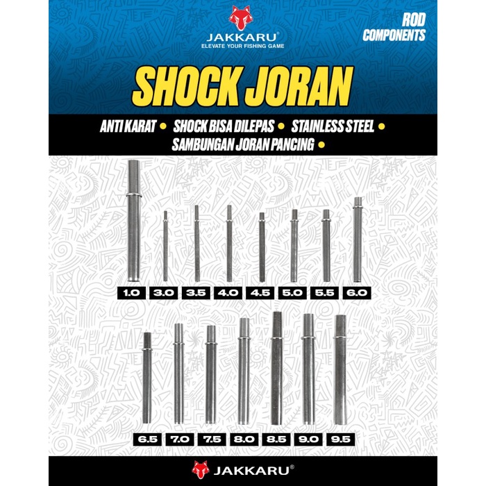 Jual SHOCK JORAN JAKKARU UKURAN LENGKAP SAMBUNGAN JORAN PANCING SOK ...