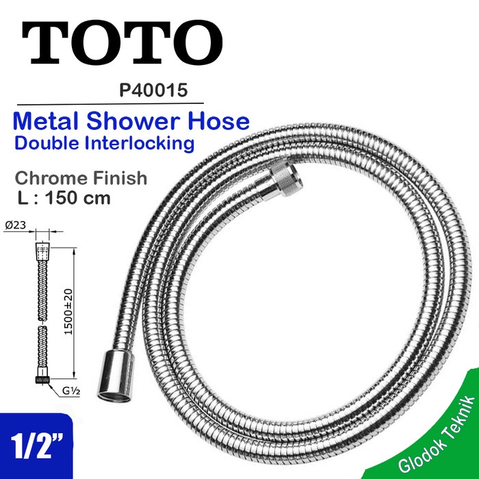 Jual Toto Selang Fleksibel - Metal shower Flexible Hose 150cm P40015 ...