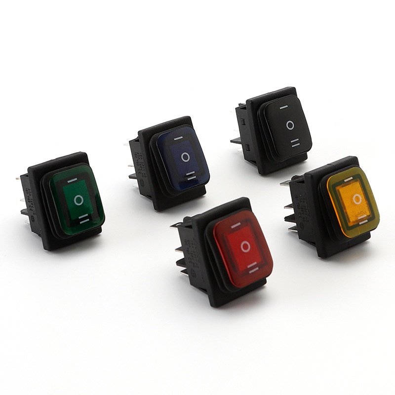 Jual SALE Factory Supply Plastic Rocker Switch ON-OFF-ON 3-Position Latching Toggle Rocker Push ...