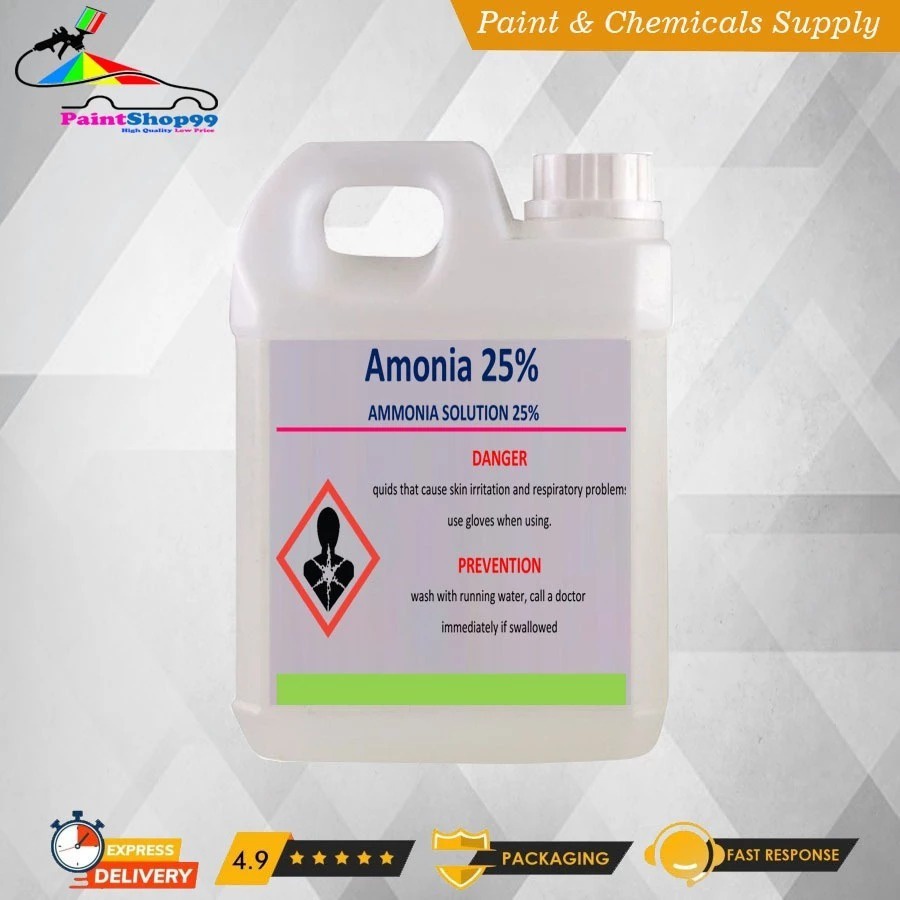 Jual Amonia Amoniak Amonium Hidroksida NH3 NH4OH 25% 5 Liter | Shopee Indonesia