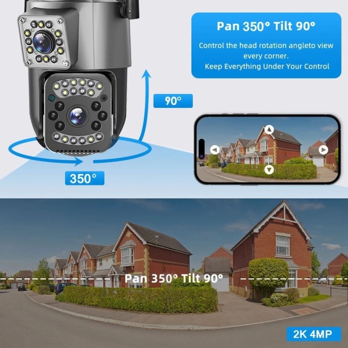 Jual V380 Pro Cctv Wifi 4K 8Mp Dual Lens Outdoor Ip66 Waterproof Ip Camera | Shopee Indonesia