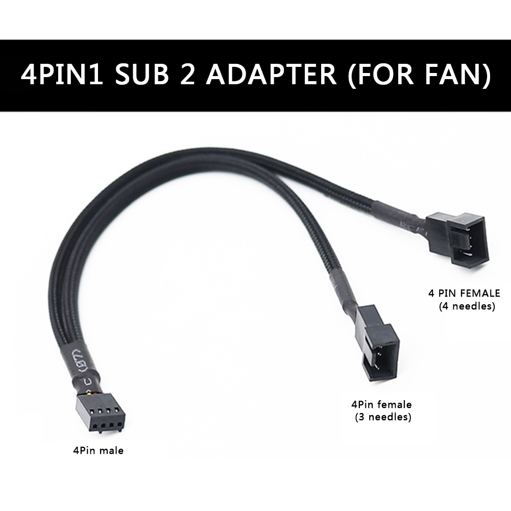 Jual Pwm 4Pin Fan Extension Splitter Hub Cables Motherboard Cpu 4 Pin Y ...