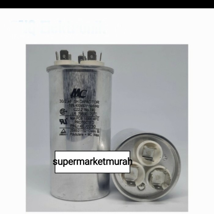 Jual KAPASITOR MC 30/2 UF / KAPASITOR UNTUK AC PANASONIC 1 PK | Shopee Indonesia