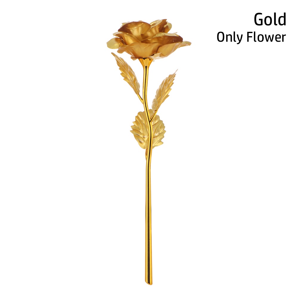 Jual JIUZHO Bunga Mawar Dekorasi Artificial Rose Gold Foil Rose 24K ...