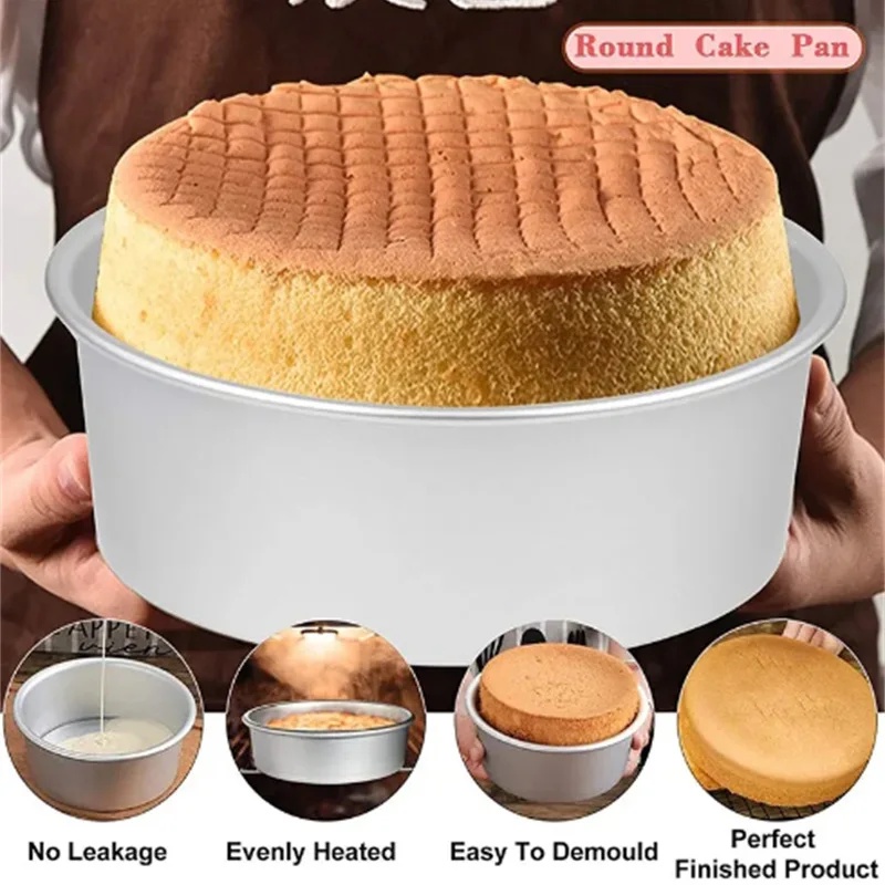 Jual 6/8/10inch non-stick aluminum round cake mold with removable ...