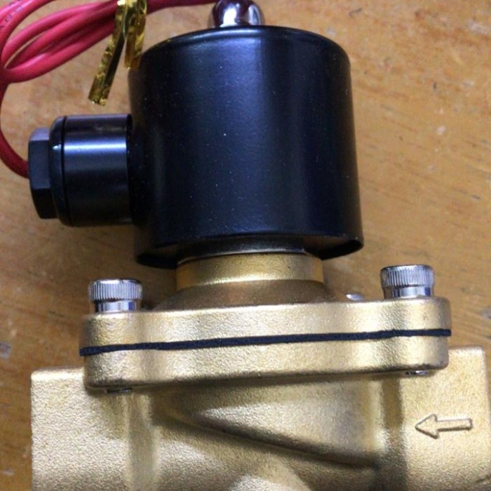 Jual Solenoid valve kuningan drat 1" inch 220V Normally Closed | Shopee Indonesia