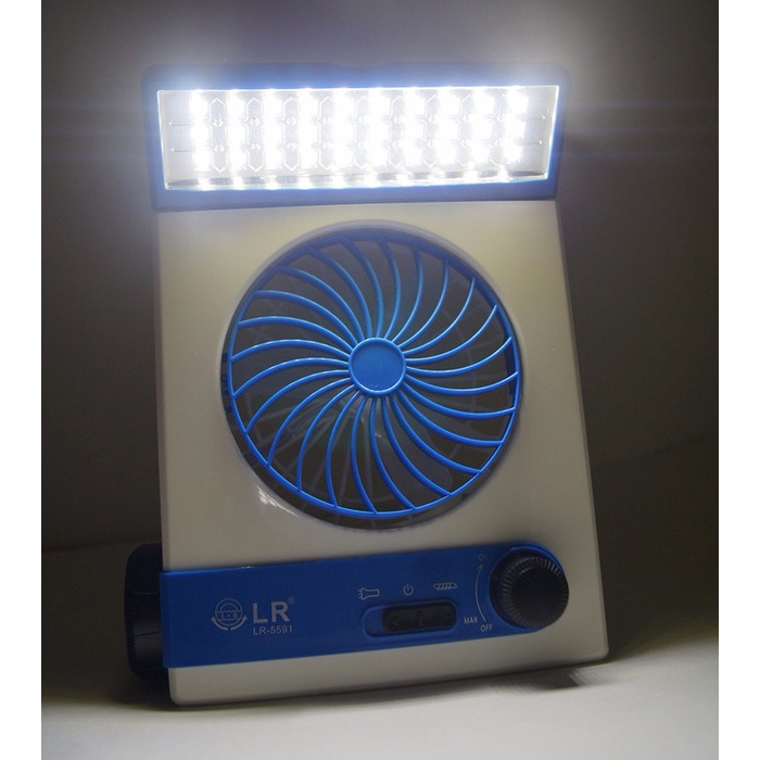 Jual PREMIUM Kipas Angin + Lampu Solar panel 30 LED Emergency tenaga ...