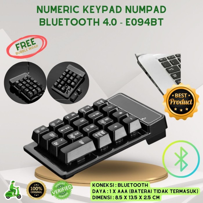 Jual Numeric Keypad Numpad Bluetooth 4.0 Num Lock Pad Keyboard Angka ...