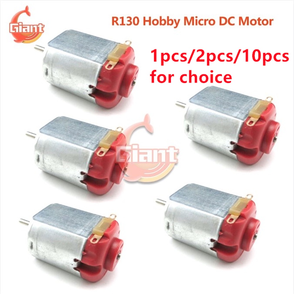 Jual 1 / 2 / 10 Pcs Hobby Motor 130 3V-6V 0.35-0.4A 16500RPM Mini DC ...