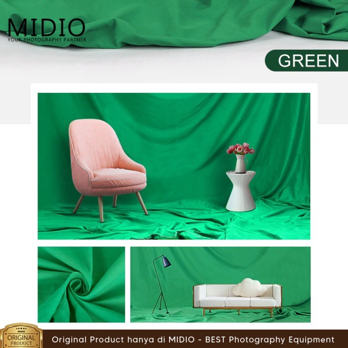 Jual (GoodSeller) Background Kain Midio ukuran 200 x 300 cm ( PUTIH dan ...
