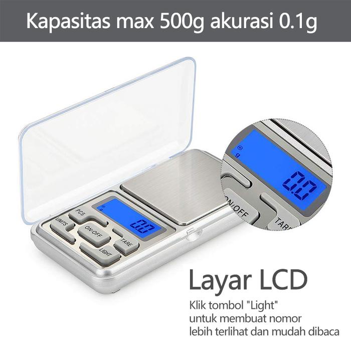 Jual Timbangan Emas / Timbangan Digital Mini Kapasitas 0.1g/500g 0.01gr ...