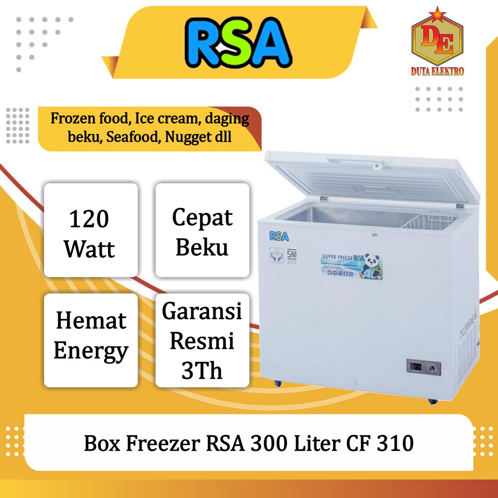 Jual Box Freezer RSA CF 310 Chest Freezer 300 Liter | Shopee Indonesia