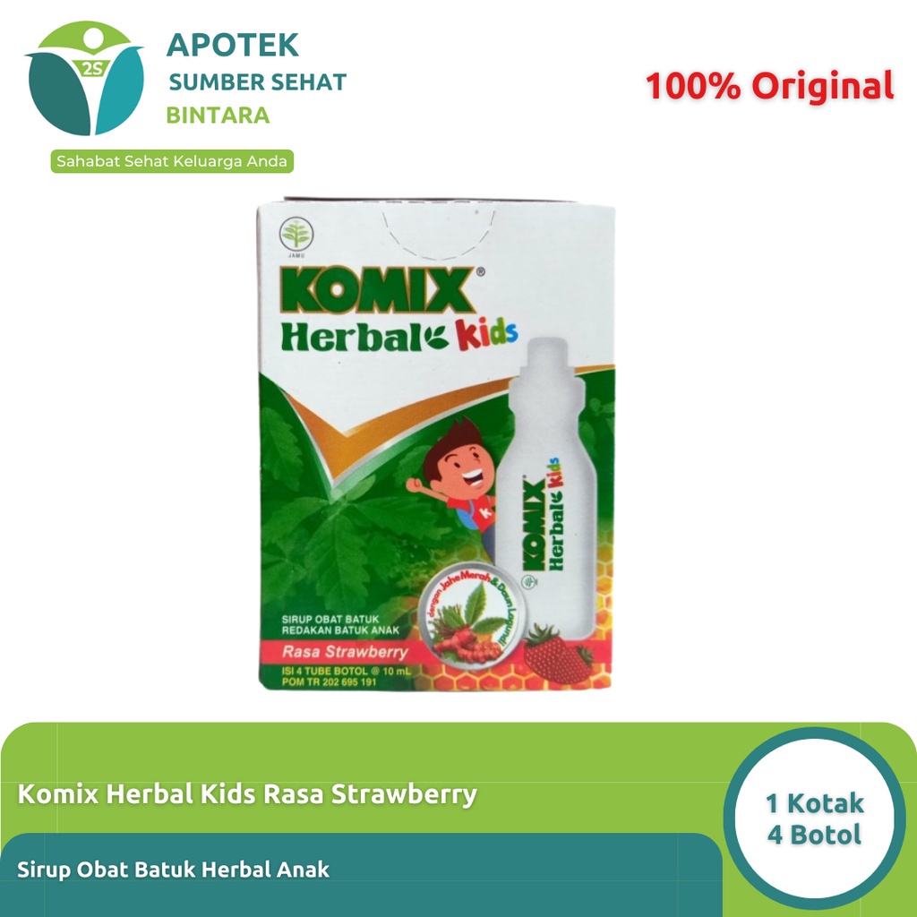 Jual Komix Herbal Kids Obat Batuk Anak 4 botol | Shopee Indonesia