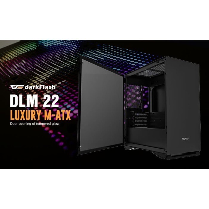 Jual Bagus Aigo Darkflash Dlm 22 Dlm22 Luxury Black - Matx | Shopee ...