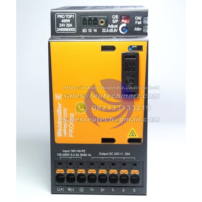 Jual Weidmuller PRO TOP1 480W 24V 20A 2466890000 Power Supply | Shopee ...