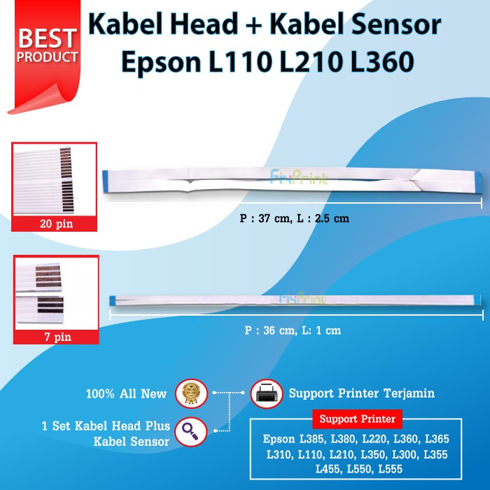 Jual Kabel Head Epson L110 L210 L220 Flexible Cable Printhead Printer ...