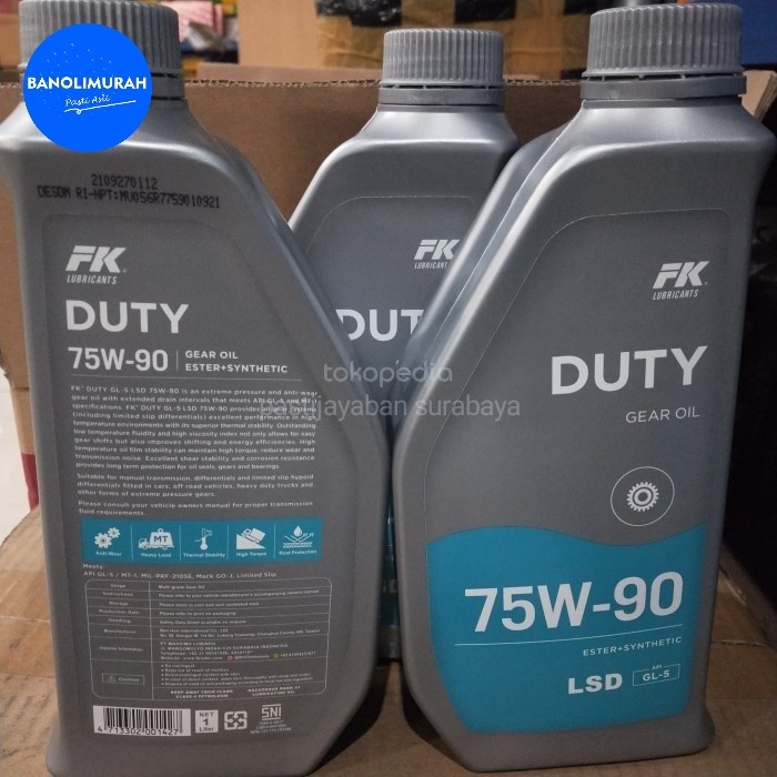 Jual OLI MOBIL FK LSD GEAR OIL 75W-90 LITER ORIGINAL | Shopee Indonesia