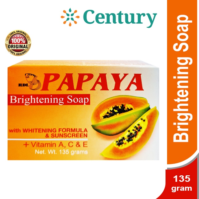 Jual RDL PAPAYA BRIGHTENING SOAP 135G / FACIAL WASH / PERAWATAN WAJAH ...