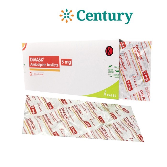 Jual DIVASK 5 MG 1 STRIP ISI 10 TABLET / AMLODIPINE 5 MG /HIPERTENSI ...