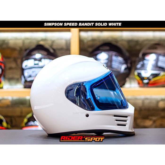 Jual Helm Motor Simpson Speed Bandit Solid Gloss White Full Face ...