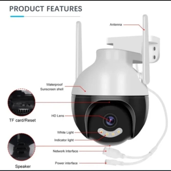 Jual IP CAM Cctv Outdoor 8 MP V380 wifi kamera IP PTZ SPEED DOME V380 ...