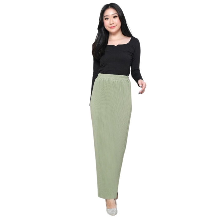 Jual ROK PLISKET LIDI PREMIUM ROK SPAN LIDI PLISKET PANJANG POLOS | Shopee Indonesia