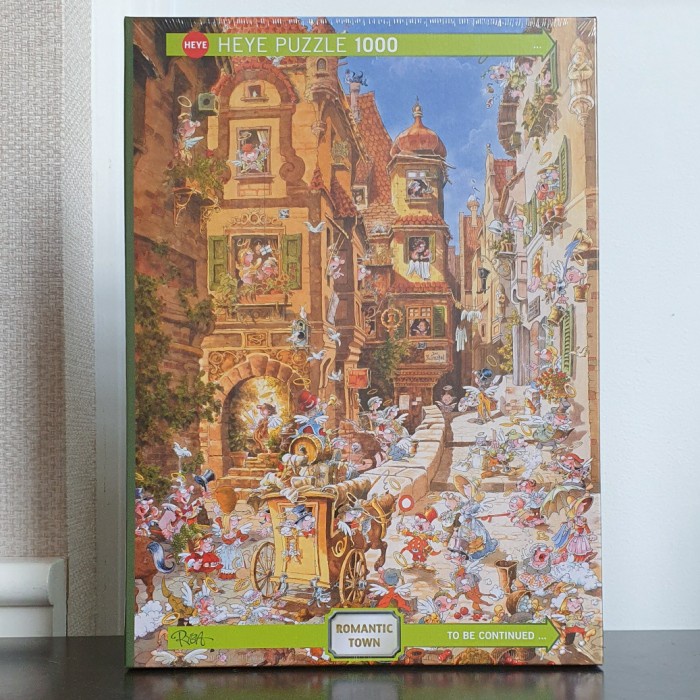 Jual Heye Cartoon Puzzle Romantic Town by Day Puzzle 1000 pcs | Shopee ...