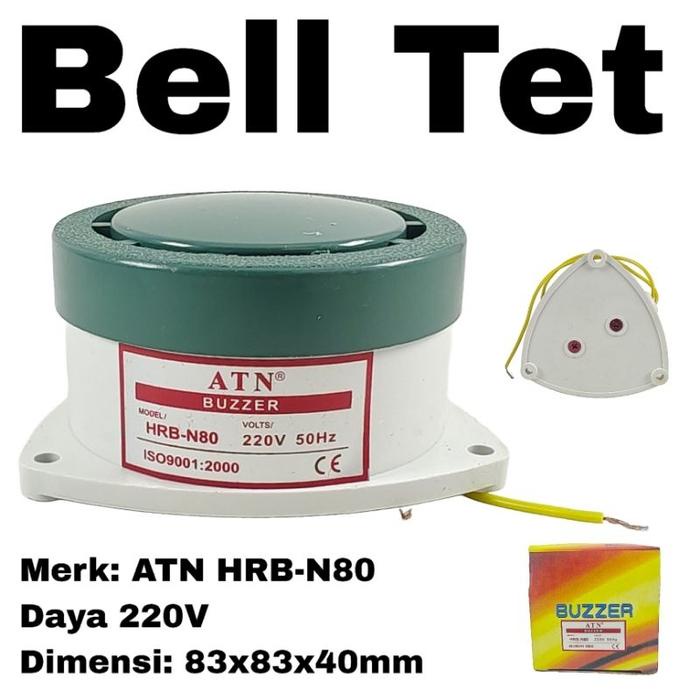 Jual Bel Tet Bell Listrik 220v Buzzer ATN Alarm Sekolah Bel Istirahat | Shopee Indonesia