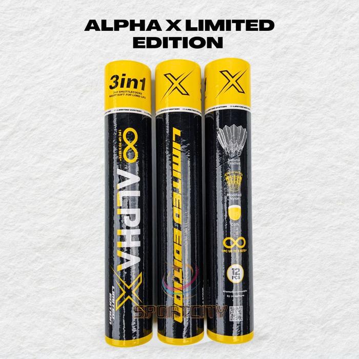 Jual New Shuttlecock Cock Badminton 3 IN 1 Nitro Gold / Alpha Black ...