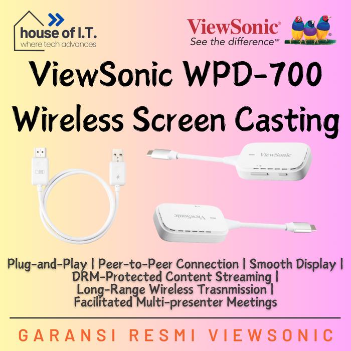 Jual ViewSonic WPD-700 ViewShare Wireless Screen Casting Kit - Original - Garansi Resmi 1 Tahun ...