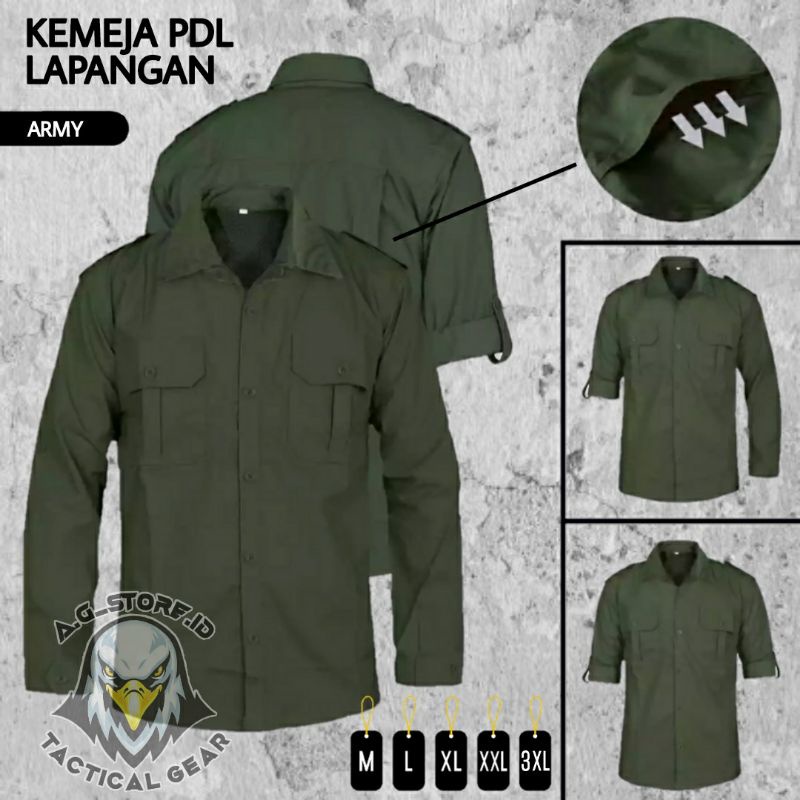 Jual Seragam Baju Kemeja Lapangan Tactical Panjang Trans TV Net TV PDL PDH Bahan Ripstop ...