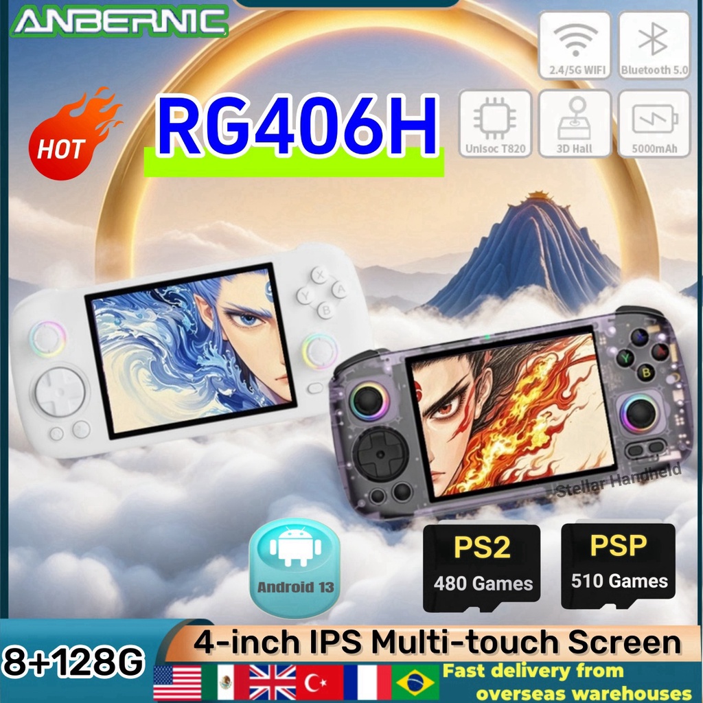 Jual ANBERNIC RG406H Retro Handheld Game Console RG 406H Video Game ...